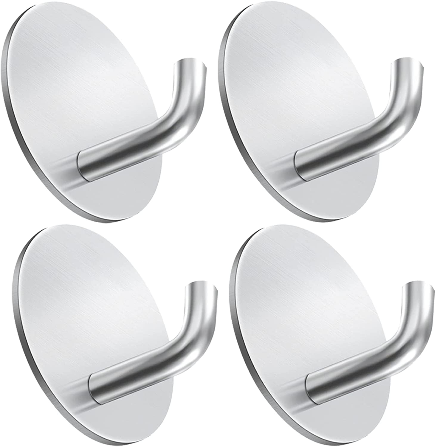 BARONAGE Self Adhesive Hooks, 4 Pack Heavy Duty Hanger Sticky Wall ...