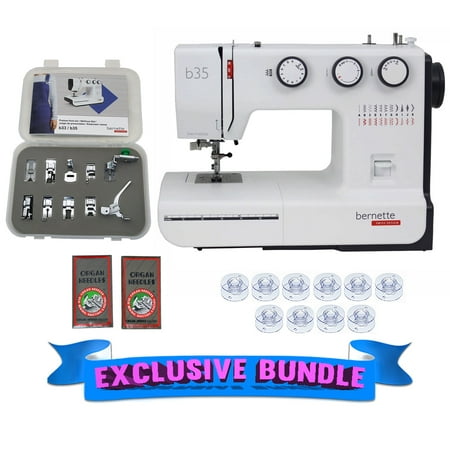 Bernette 35 Swiss Design Sewing Machine with Exclusive Bundle - Walmart.com