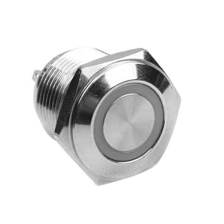 Resetable Stainless Steel Push Button Metal Latching 16mm Switch 1NO ...