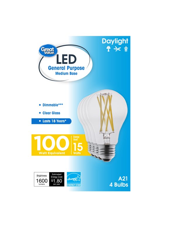 LED Daylight Light Bulbs in LED Light Bulbs - Walmart.com