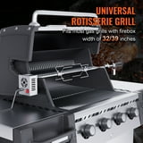 "BENTISM Stainless Steel Universal Grill Rotisserie Kit, BBQ Roaster with Electric Motor for ...