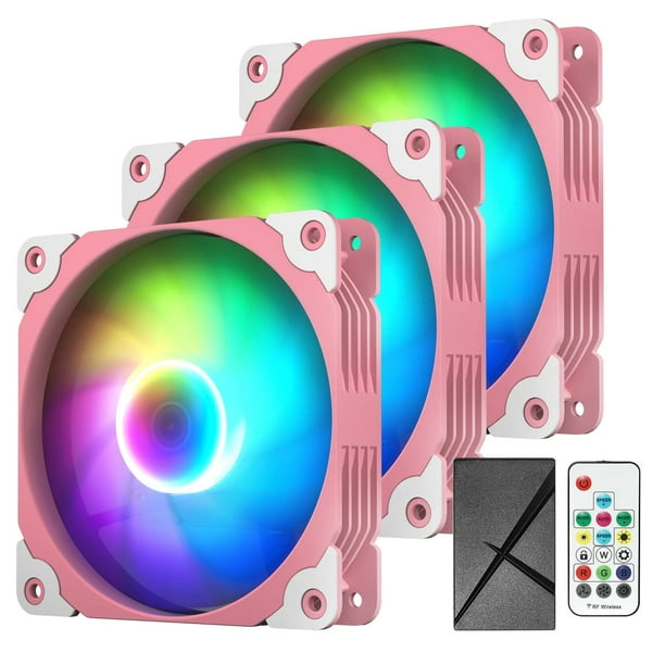 Vetroo 3 Pack 120mm ARGB & PWM Case Fans with Controller High Airflow ...