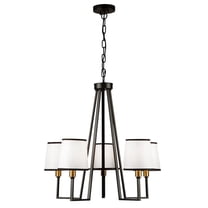 Artcraft Lighting Coco 5 Light Chandelier Black and Gold - Walmart.com
