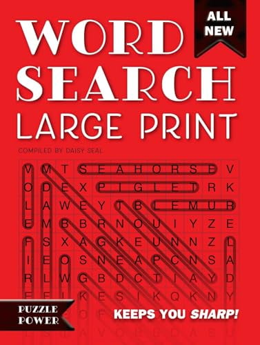 Pre-Owned Puzzle Power: Word Search Large Print (Red) : Word Play ...