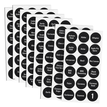 Talented Kitchen 154 Preprinted Kitchen & Food Labels, Black on Clear ...