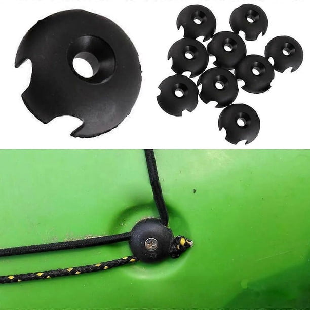 10PC Canoe Kayak Plastic Deck Line Guide Slotted Round Kayak Deck Line ...