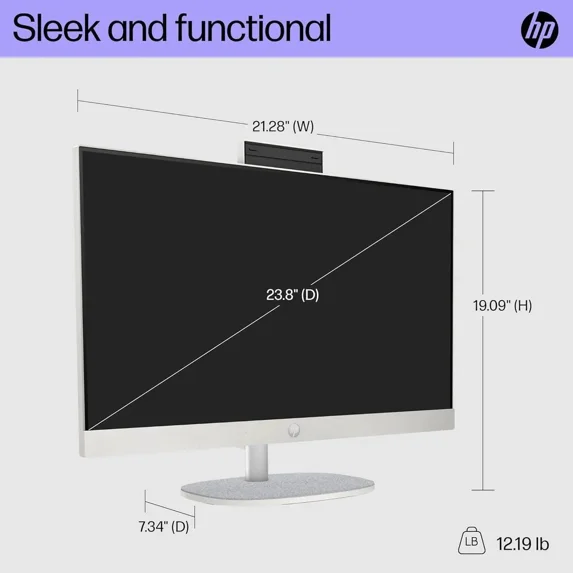 (Open Box) HP 23.8 inch All-in-One Desktop PC, FHD Display, Intel Core ...