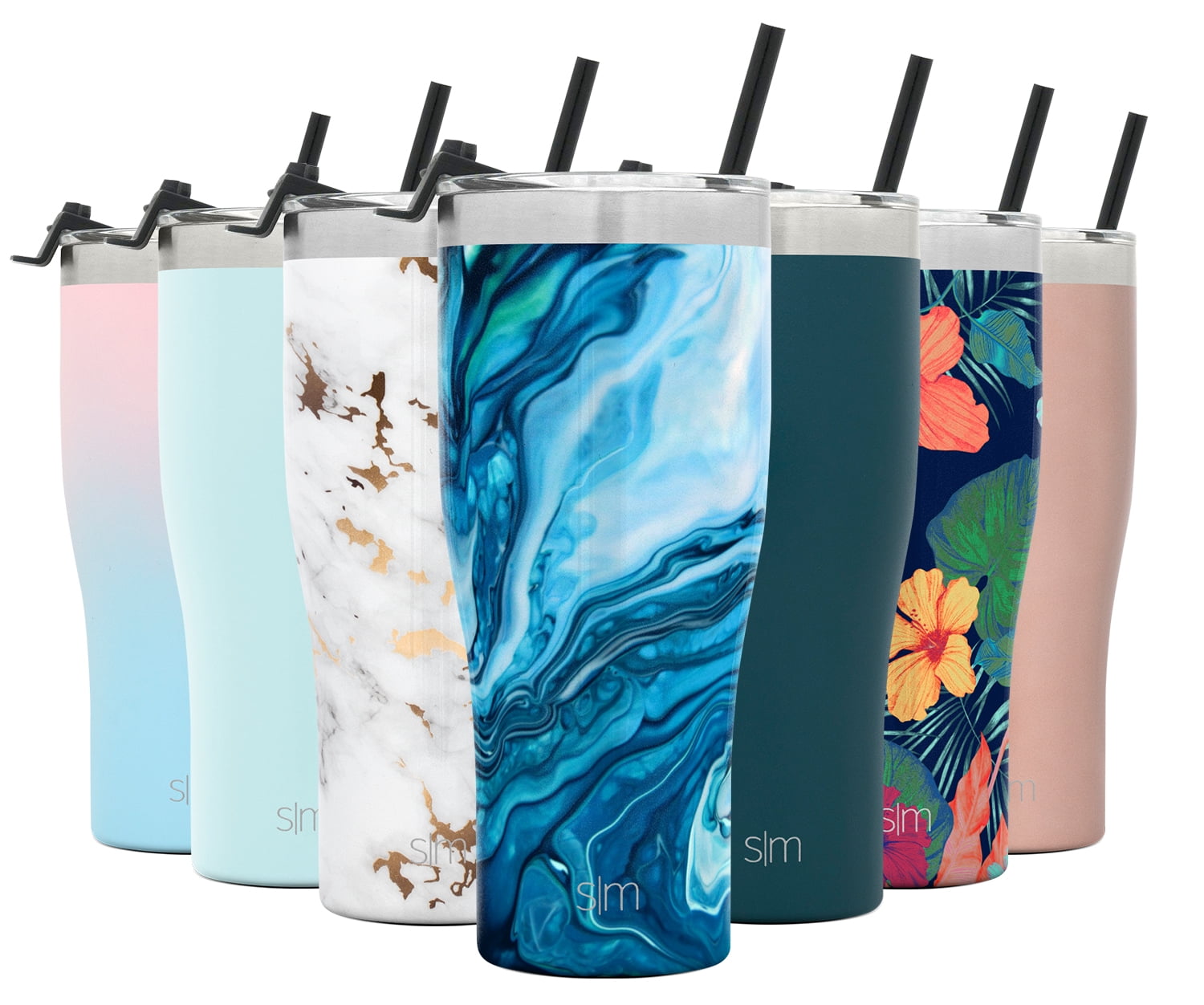 Simple Modern Slim Cruiser Tumbler with Clear Flip Lid and Straw ...