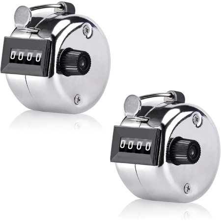 2 Pack of Metal Hand Tally Counter,4-Digit Lap Counter Clicker, Manual ...
