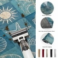 Blue Coastal 3.3ft Non Slip Round Area Rug Summer Ocean Waves Shell ...