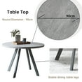 Mid Century Modern 35 INCH Round Dining Table Set, Leisure Coffee Table ...