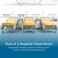 3 Pack Hospital Bed Fitted Sheets 36" x 80" x 14" Deep – 100% Egyptian ...