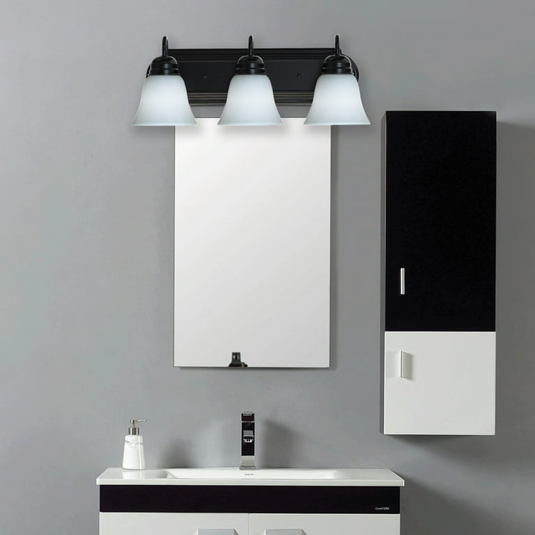 Classic White Bathroom Vanity Lights