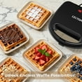 OSTBA 2-Slice Waffle Maker with Non-Stick Plates, Cool Touch Handle ...