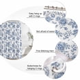54x78 Inch Shower Curtain Decorative Navy Blue Rose Bathtub Bath ...