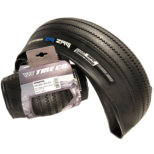 2 Vee Tire Zig Zag 26x4.0 Folding Bead Multi Purpose Compound Tires 102 ...