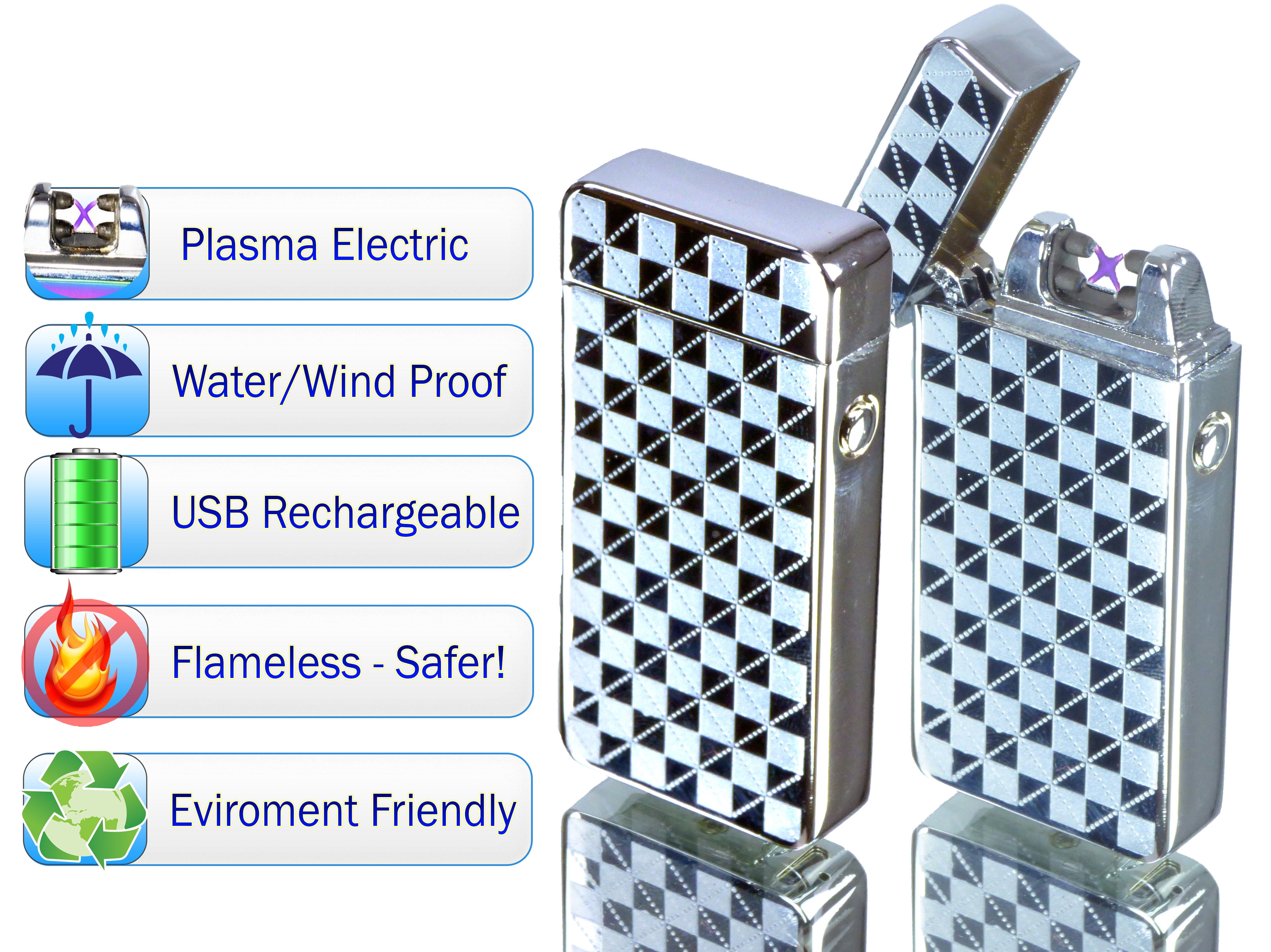 Tac Plasma Lighter Dual Arc Tactical Beam - USB Rechargable, Electric ...