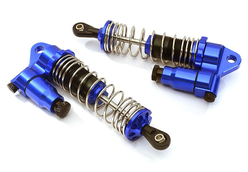 Integy RC Toy Model Hop-ups C28478BLUE GTX2 Front 90mm Piggyback Shocks ...