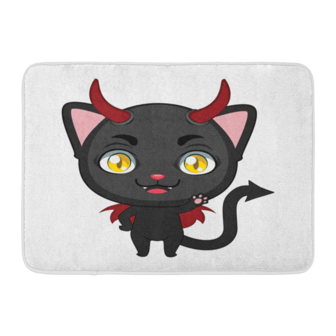 GODPOK Beast Animal Cute Demon Cat Autumn Cartoon Rug Doormat Bath Mat ...