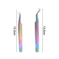 Colorful Cosmetic Tweezers Set Eyelash Extension Tweezers Stainless ...