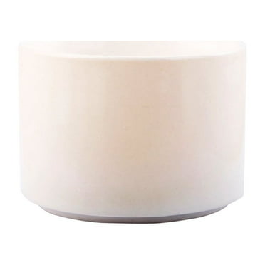 Ceramic Flower Pots, White Garden Planters with Drain, Indoor/Outdoor ...