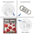 60x72 Inch Shower Curtains for Bathroom, Red Poppy Welcome Fabric Bath ...