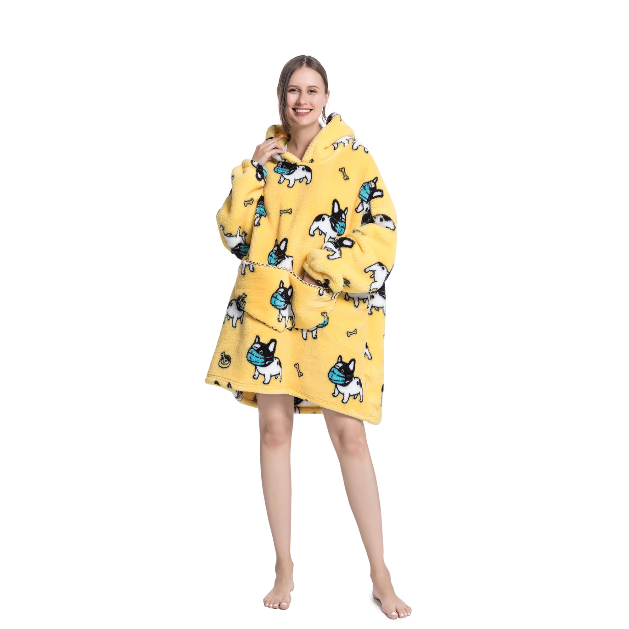 Click here for Caitzr Oversized Wearable Blanket Hoodie For Adult... prices
