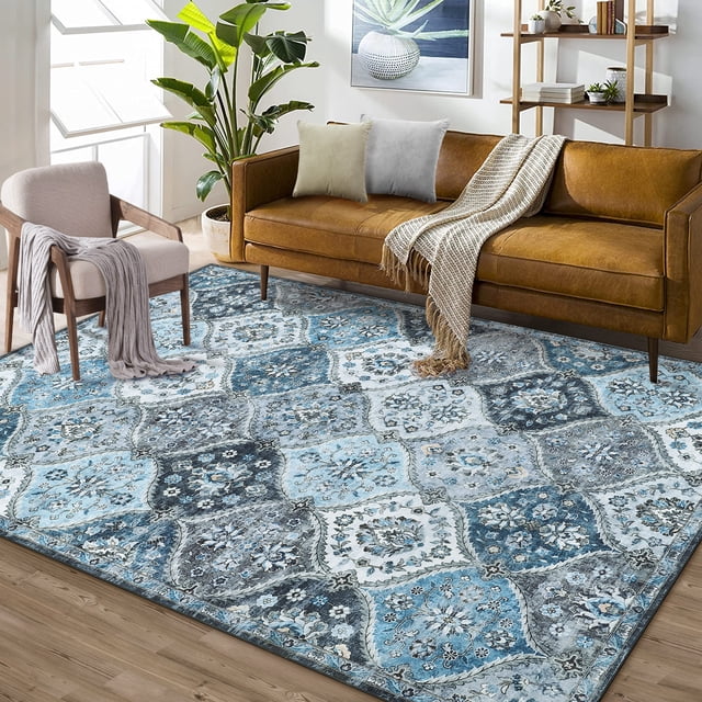 HOMERRY Area Rugs 8' x 10' Area Rug for Living Room Moroccan Trellis ...