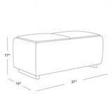 CHITA Storage Ottoman Bench Rectangle Footrest, Set of 2 in White ...