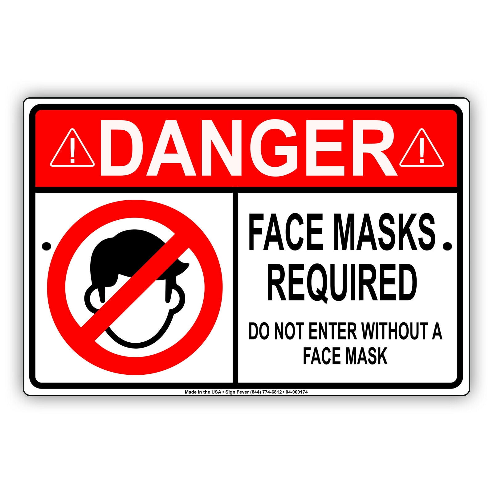 Danger Masks Required Do Not Enter Without A Mask Protection Required ...