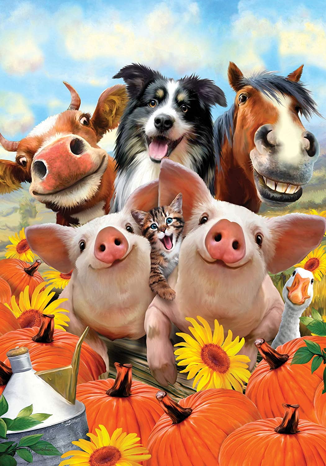 Custom Decor Fall Farm Animals - Garden Size, Decorative Double Sided ...