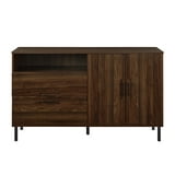 Free Shipping! Woven Paths Delphine Modern Dark Walnut Grooved Door ...