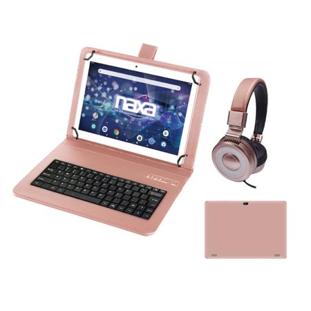 Naxa NID-1055 ROSE GOLD 10.1' Tablet with Bluetooth Keyboard, Case ...