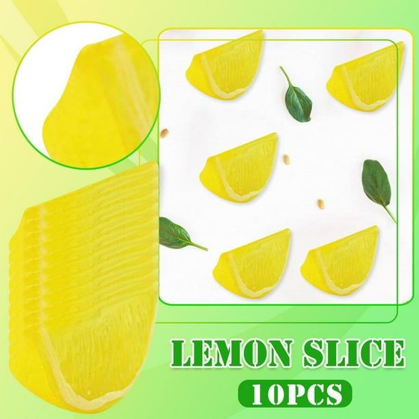 SDNall Plastic Shaped Yellow Lemon Block Realistic Fake Fruit Festival ...