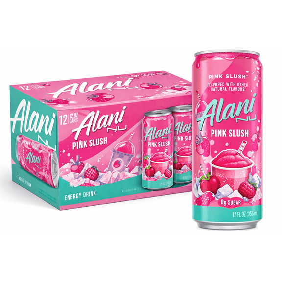 Alani Nu Energy Drink Pink Slush, 12oz Cans, 6-Pack - Walmart.com