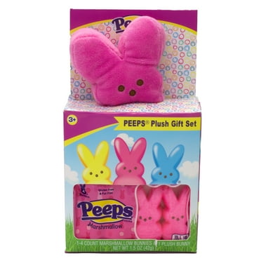 Peeps Pink Emo Bunny, Soft Plush Easter Toy with Love Punk Theme, 16 ...