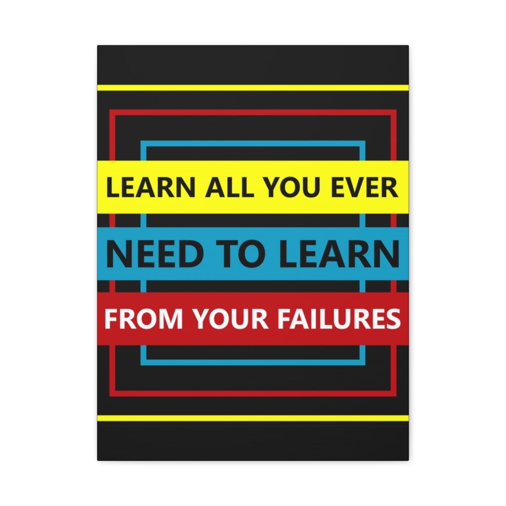 Inspirational Wall Art Learn From Your Failures Motivation Wall Decor ...