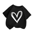 Bmisegm Toddler T Shirts Summer Loose Cute Short Sleeve Tee with Heart ...