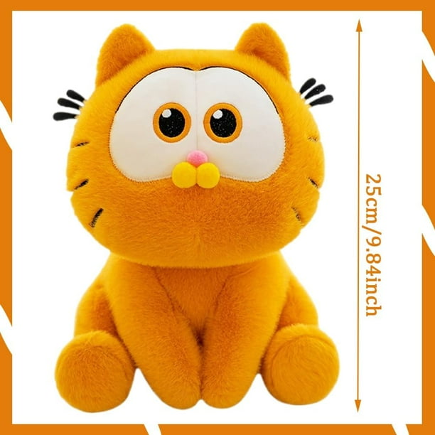 Fat Orange Cat Plush 25cm Orange Cat Soft Plush Toy Orange Cat Stuffed Animals Toy Cute Garfied Doll for Children Boys Girls Birthday Gift Bodega Aurrera en linea