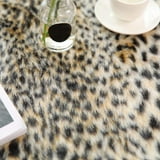 Leopard Print Faux Fur Sheepskin Rug Soft Shaggy Area Rugs Floor Carpet ...