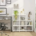 TribeSigns 12 Shelves Bookshelf, Industrial Ladder Corner Bookcase ...