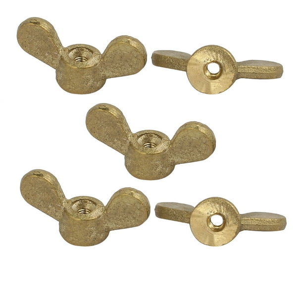M3 Thread 0.5mm Pitch Brass Wingnut Butterfly Wing Nut 5pcs - Walmart.ca