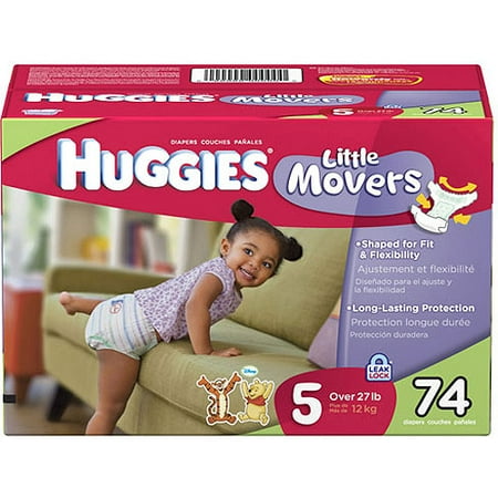 HUGGIES Little Movers Disney Winnie The Pooh Diapers, 74ct Size, 5 ...