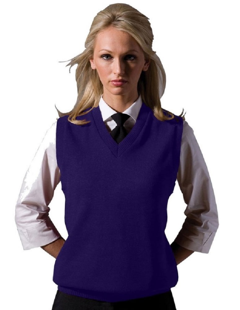 ed garments women's v-neck durable sweater vest - purple - xxxx-large ...