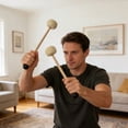 1 Pair Handcrafted Wooden Double Ended Mallets for Singing Bowls and ...