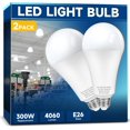 300W Equivalent LED Light Bulb, Super Bright 4060 Lumen, 5000k Cool ...