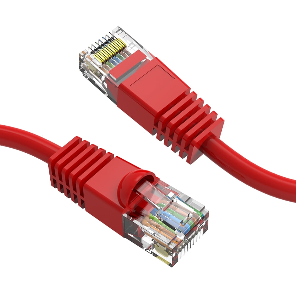 Cable Central LLC (Red) Cat6 Ethernet Cable 14 Ft (100 Pack) Cat6 Patch ...