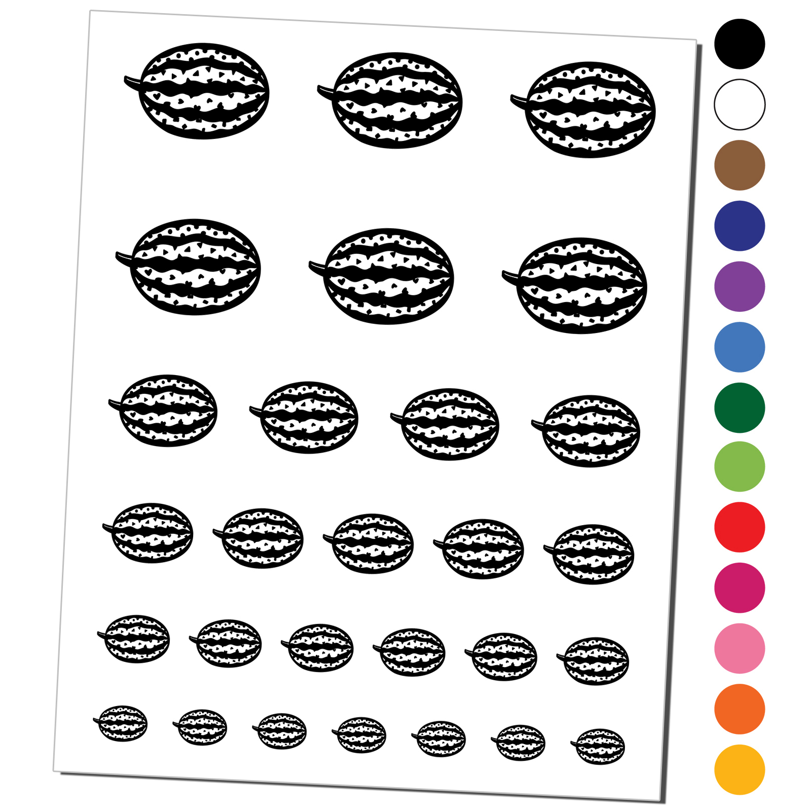 Watermelon with Patterned Details Water Resistant Temporary Tattoo Set ...