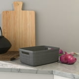 Curver Jute Basket, Small Resin Storage Bin, Blue - Walmart.com