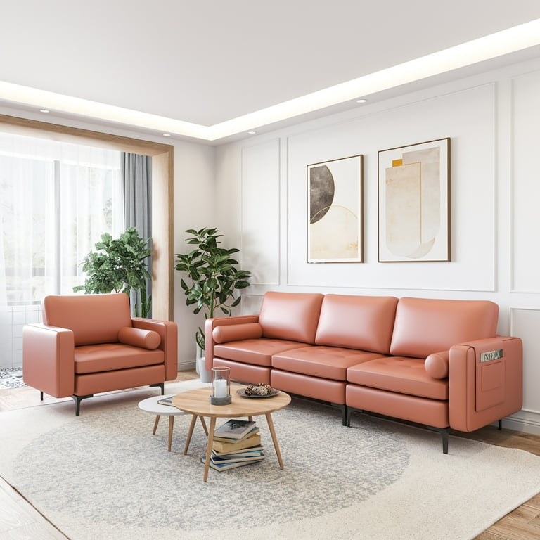 Coral pink sofa store